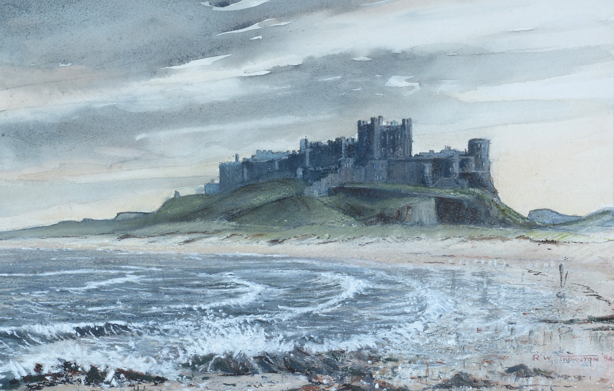 Lot 41 - Ronald William Thornton - Bamburgh Castle