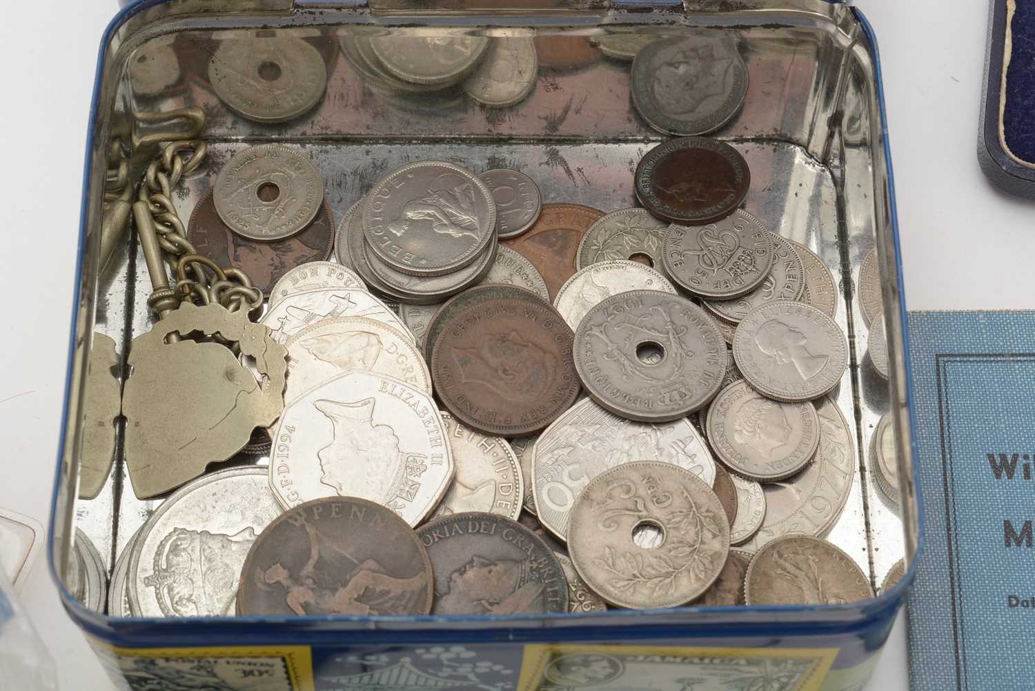 Lot 252 - Two Miners pit check tokens, coins and other