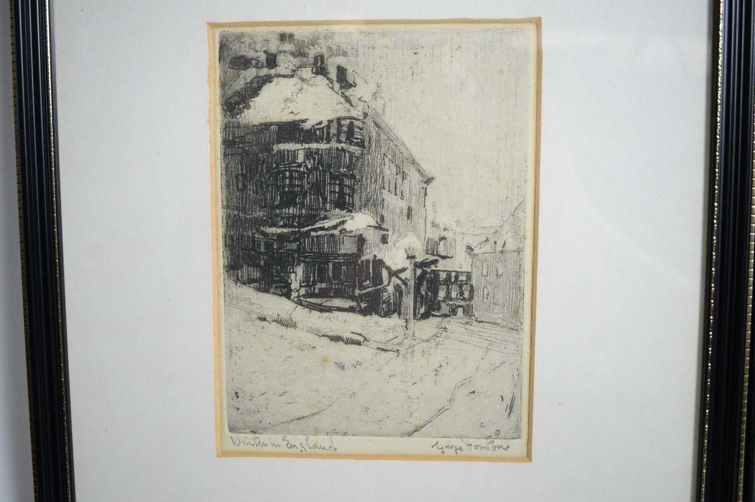 Lot 6 - George Edward Horton - Two snow scenes;