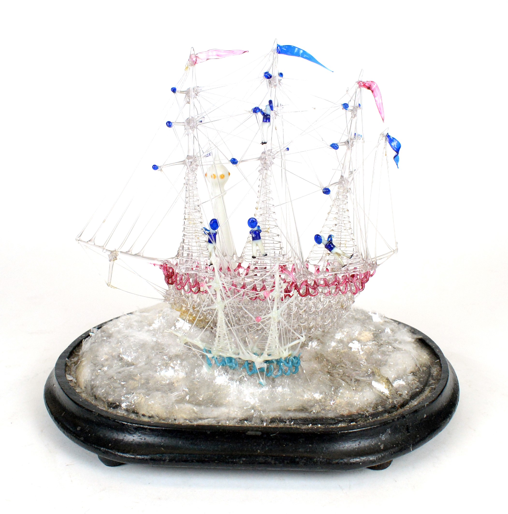 Lot 759 - Late 19th Century spun glass frigger