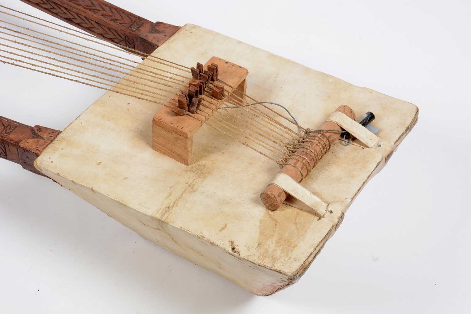 Lot 24 - Begena Ethiopian lyre harp