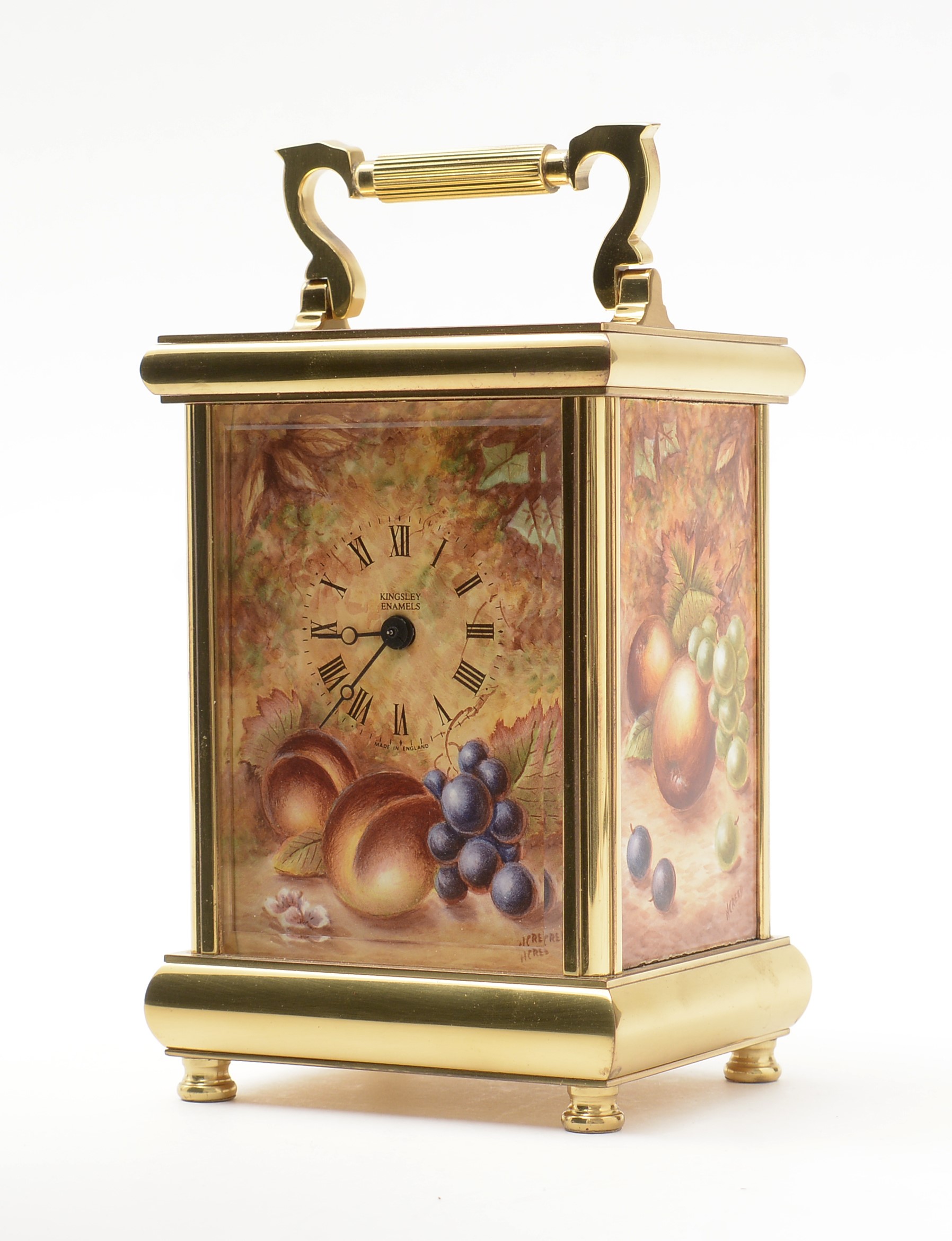Lot 714 - Kingsley enamels carriage clock in Worcester