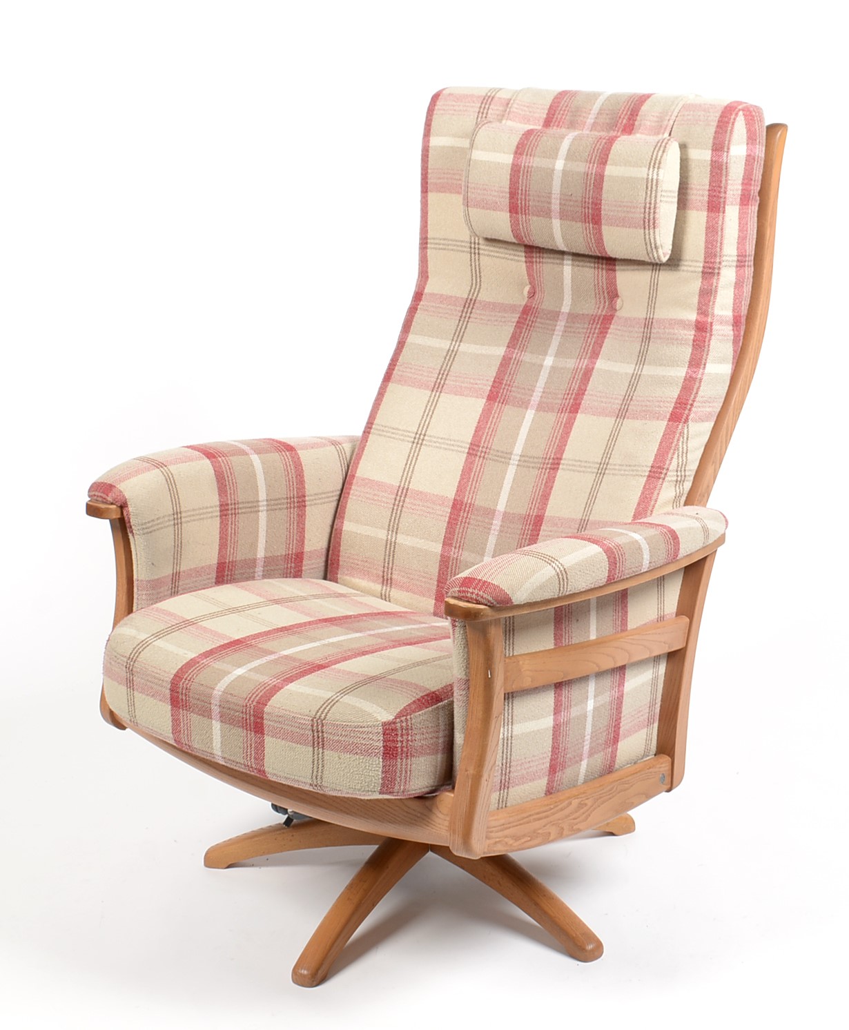 Lot 32 - Ercol: an elm electric reclining and swivel
