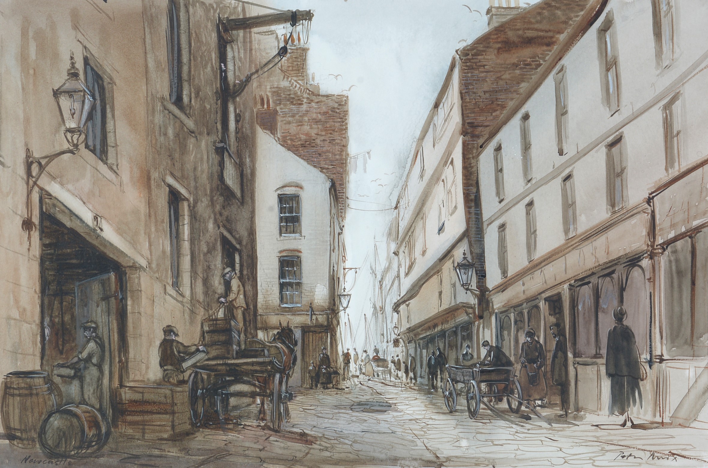 Lot 51 - Peter Knox - Newcastle Quayside | watercolour