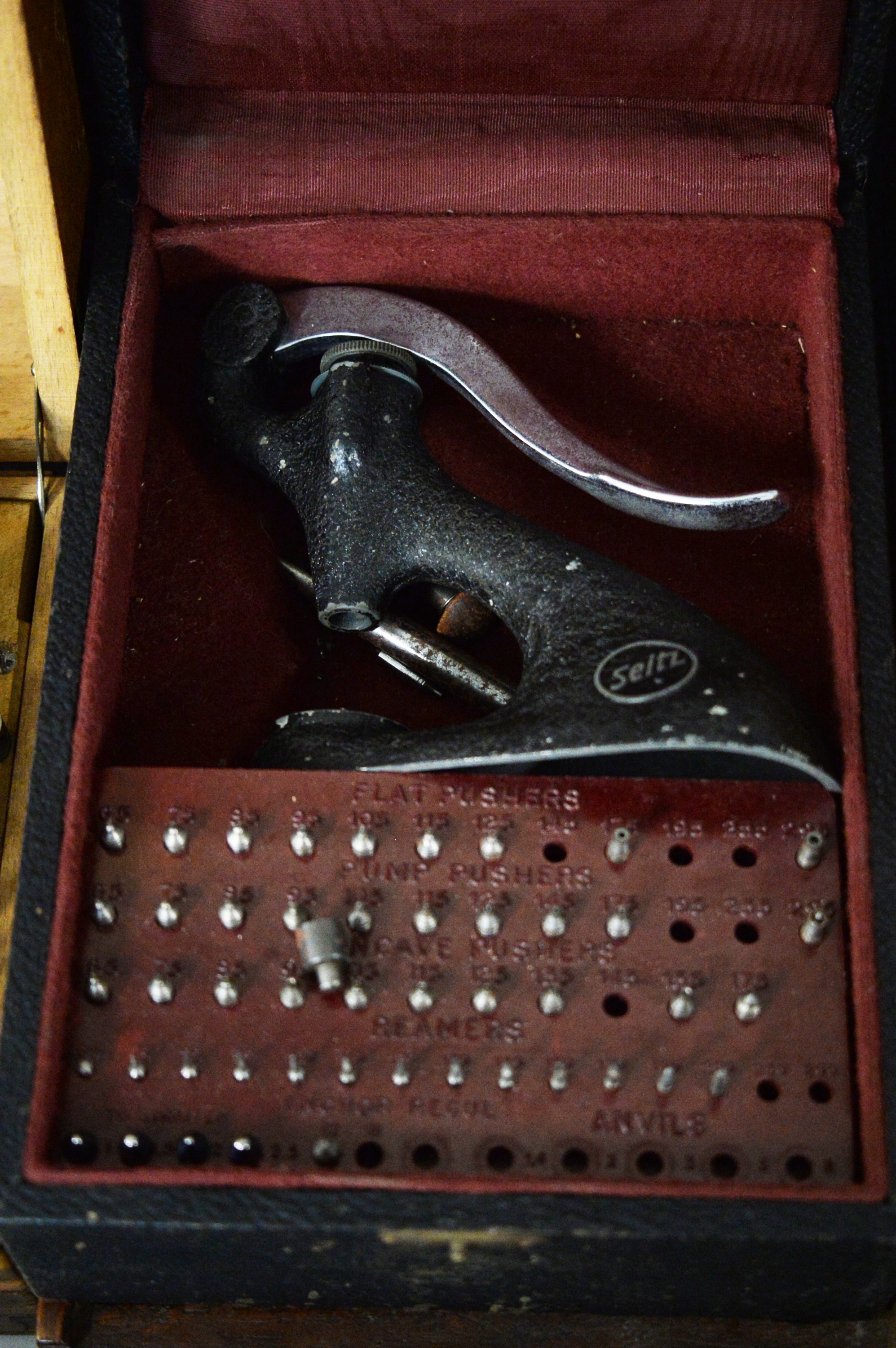 Lot 192 - A Swiss Seitz watchmakers staking tool or