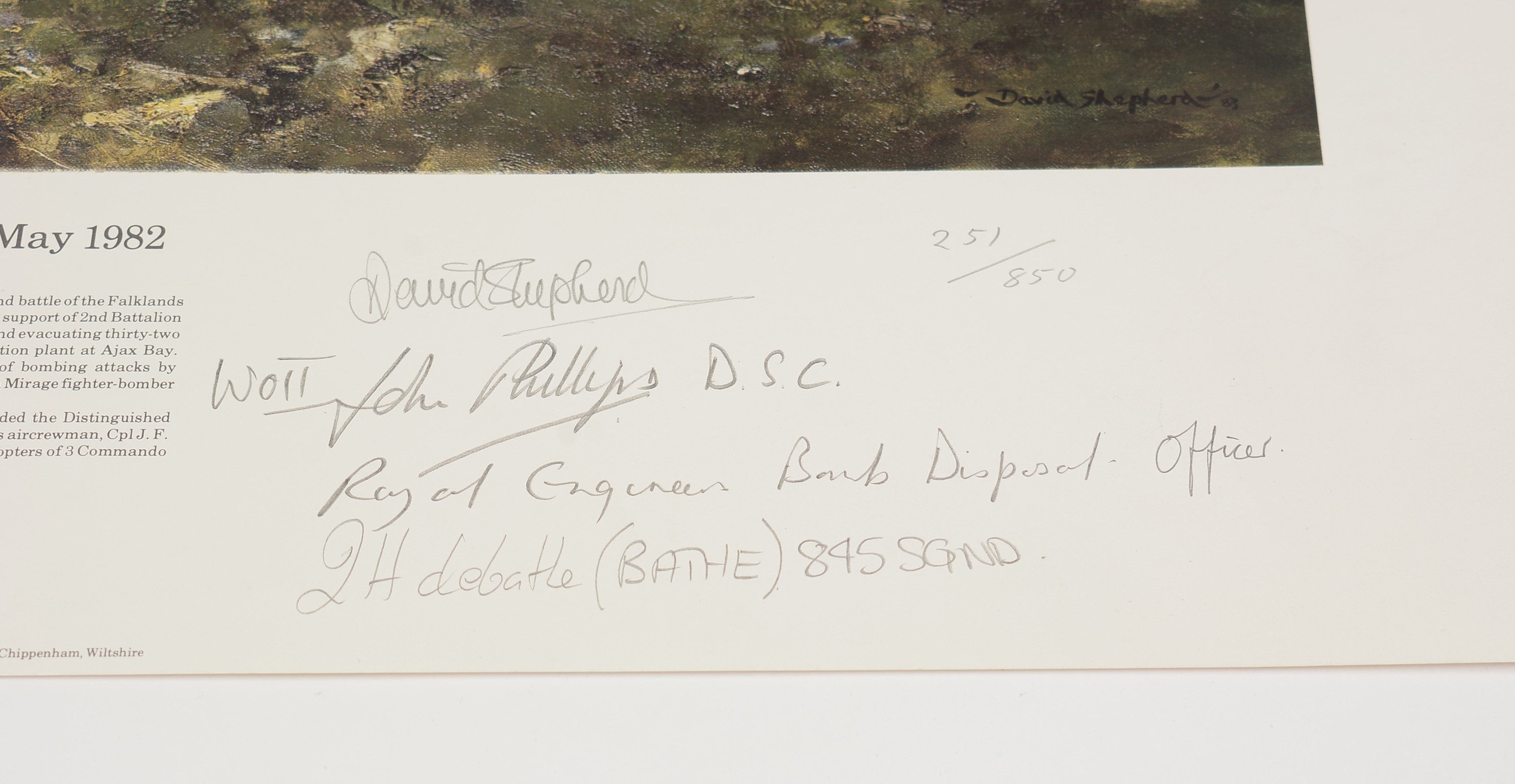 Lot 674 - Signed military limited edition prints