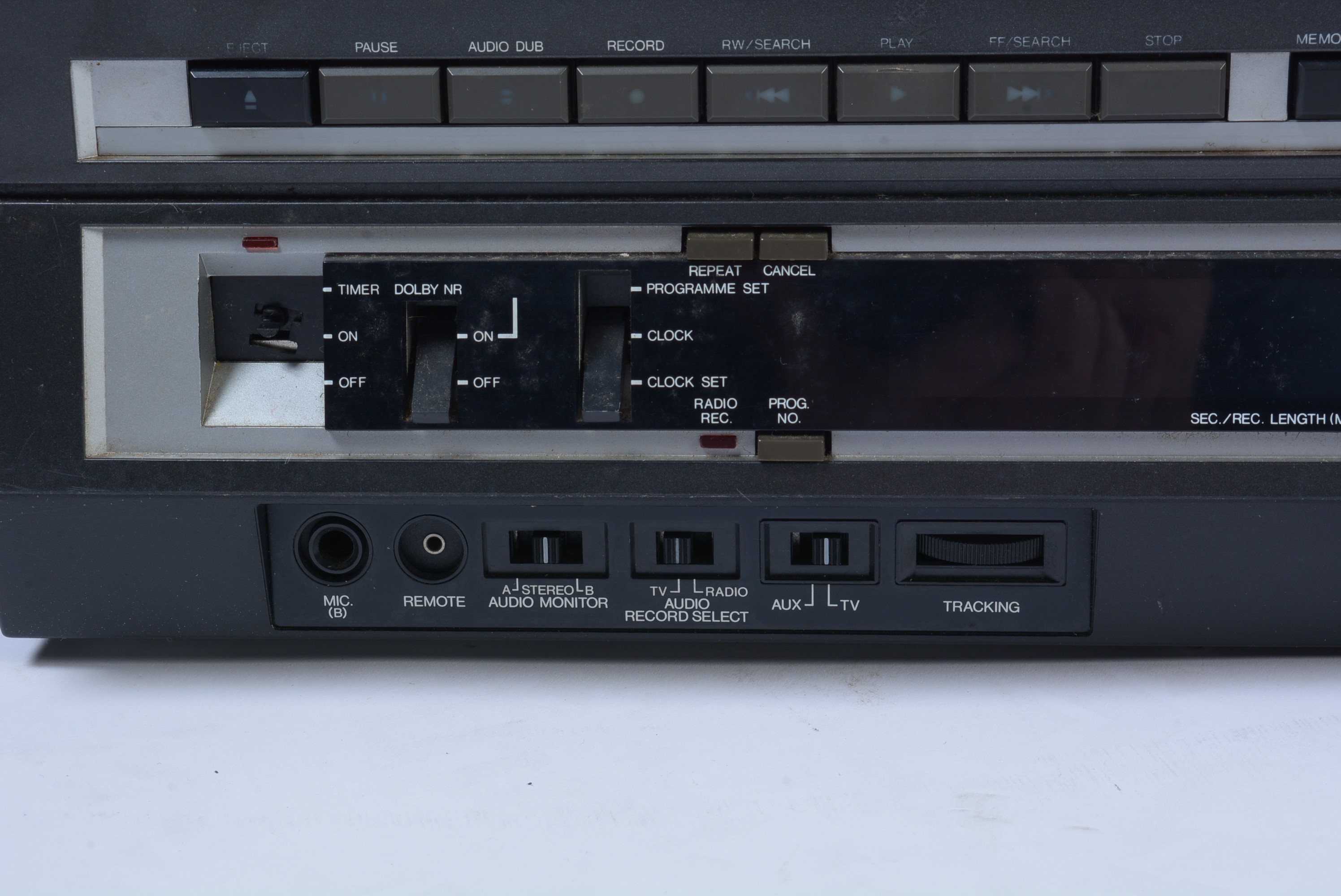 Lot 40 - Bush bakelite TV, demodulator and VHS player.