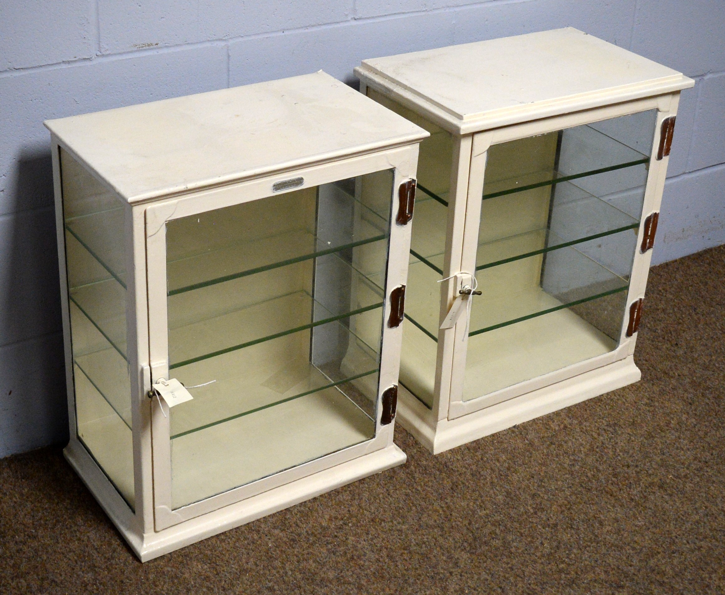 Lot 23 - Two vintage white painted metal surgical