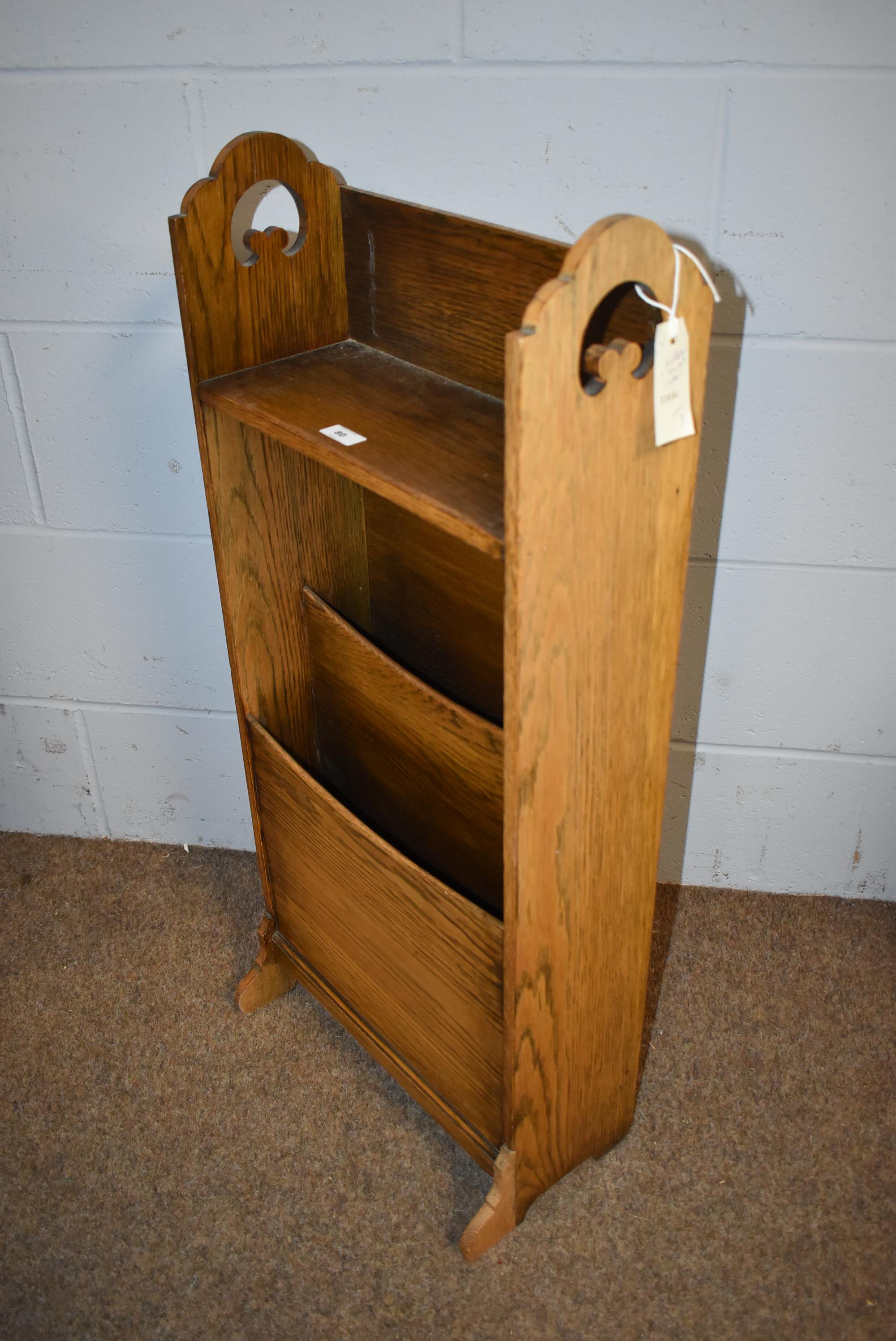 Lot 80 - Two 1930's magazine racks/ bookcases; stick