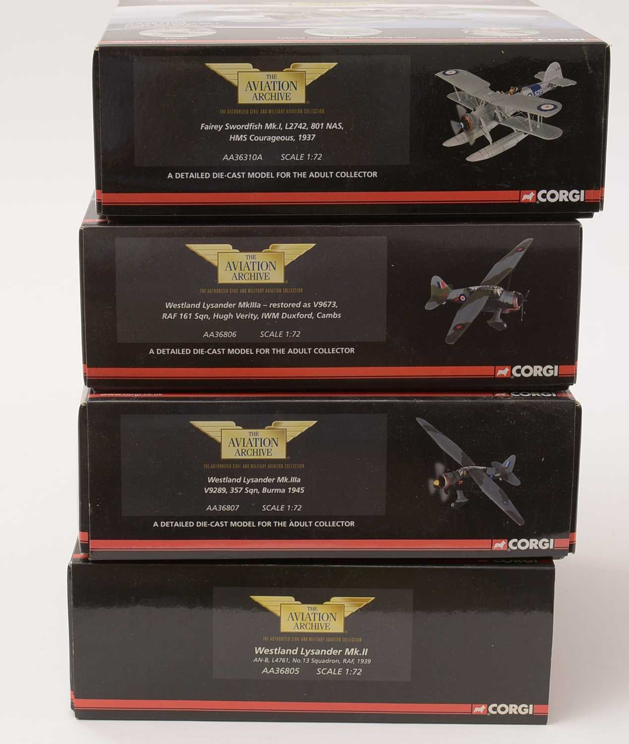 Lot 16 - Four limited edition Corgi Aviation Archive 1: