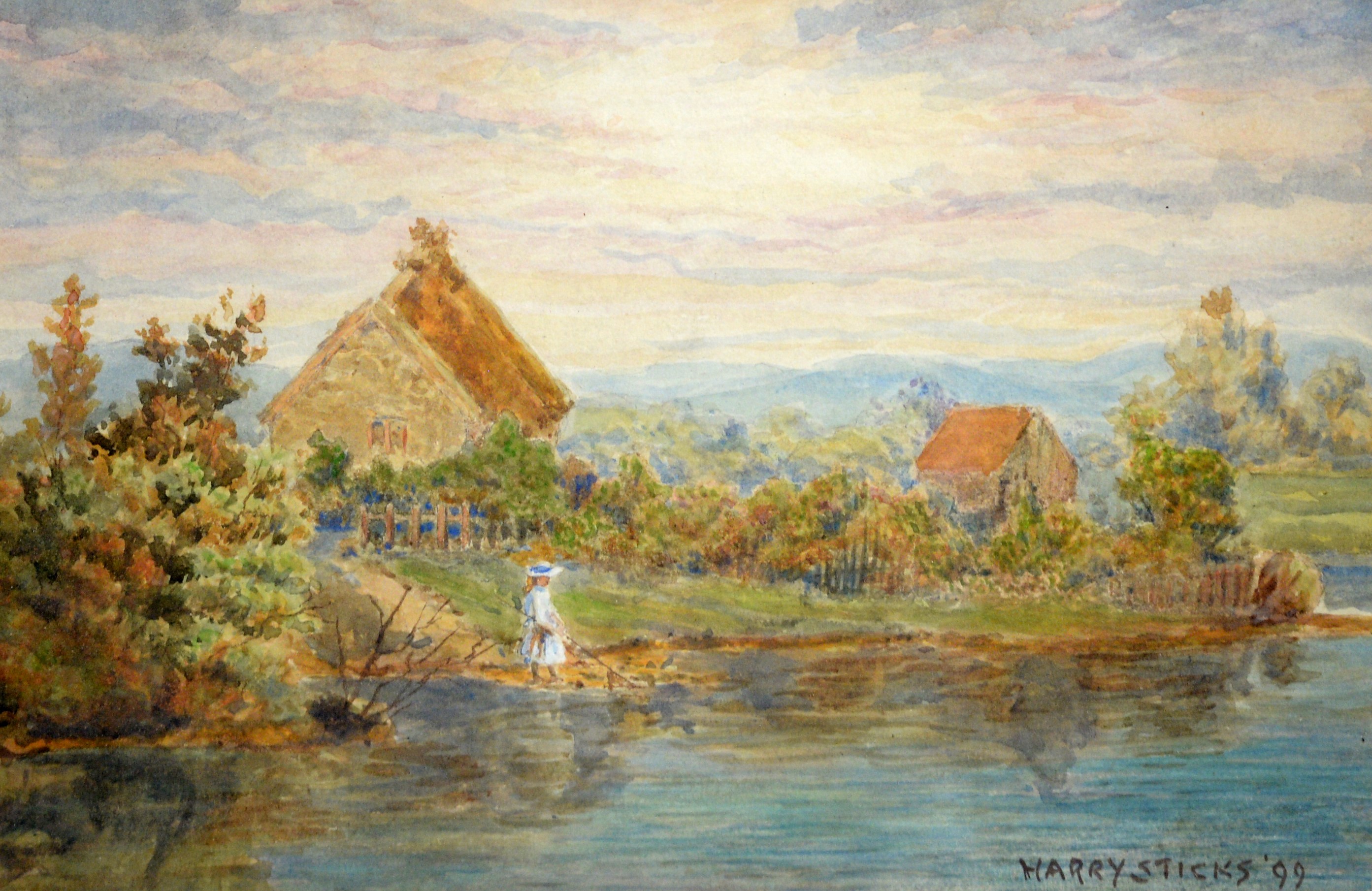 Lot 727 - Harry Sticks - Duncraggan | watercolour