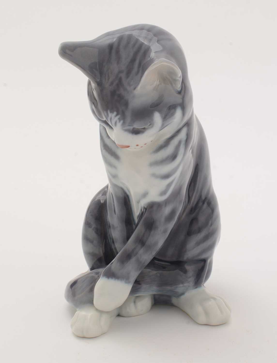 Lot 741 - Three Royal Copenhagen cats