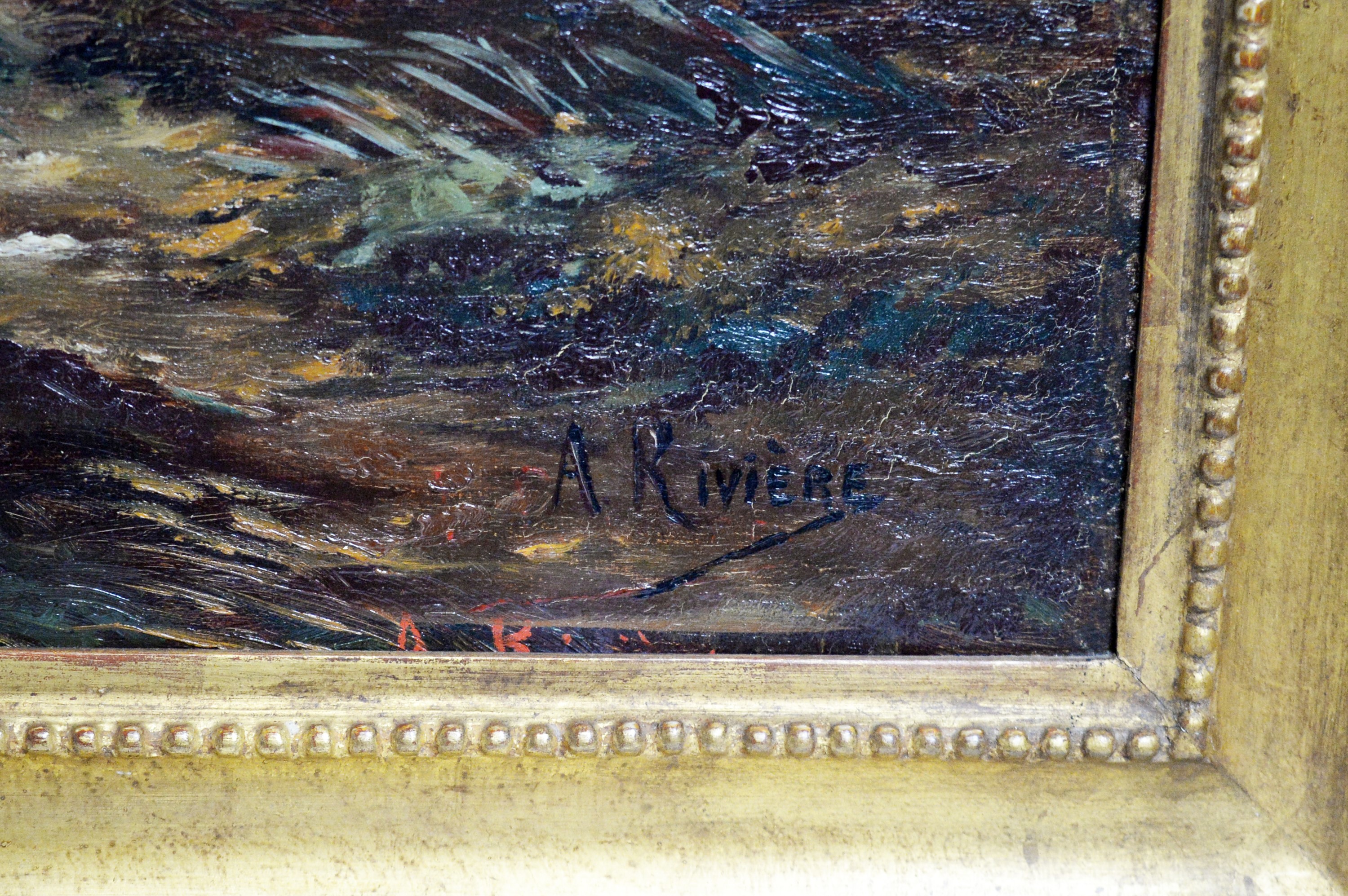 Lot 1114 - A. Riviere - A Sudden Gust of Wind | oil