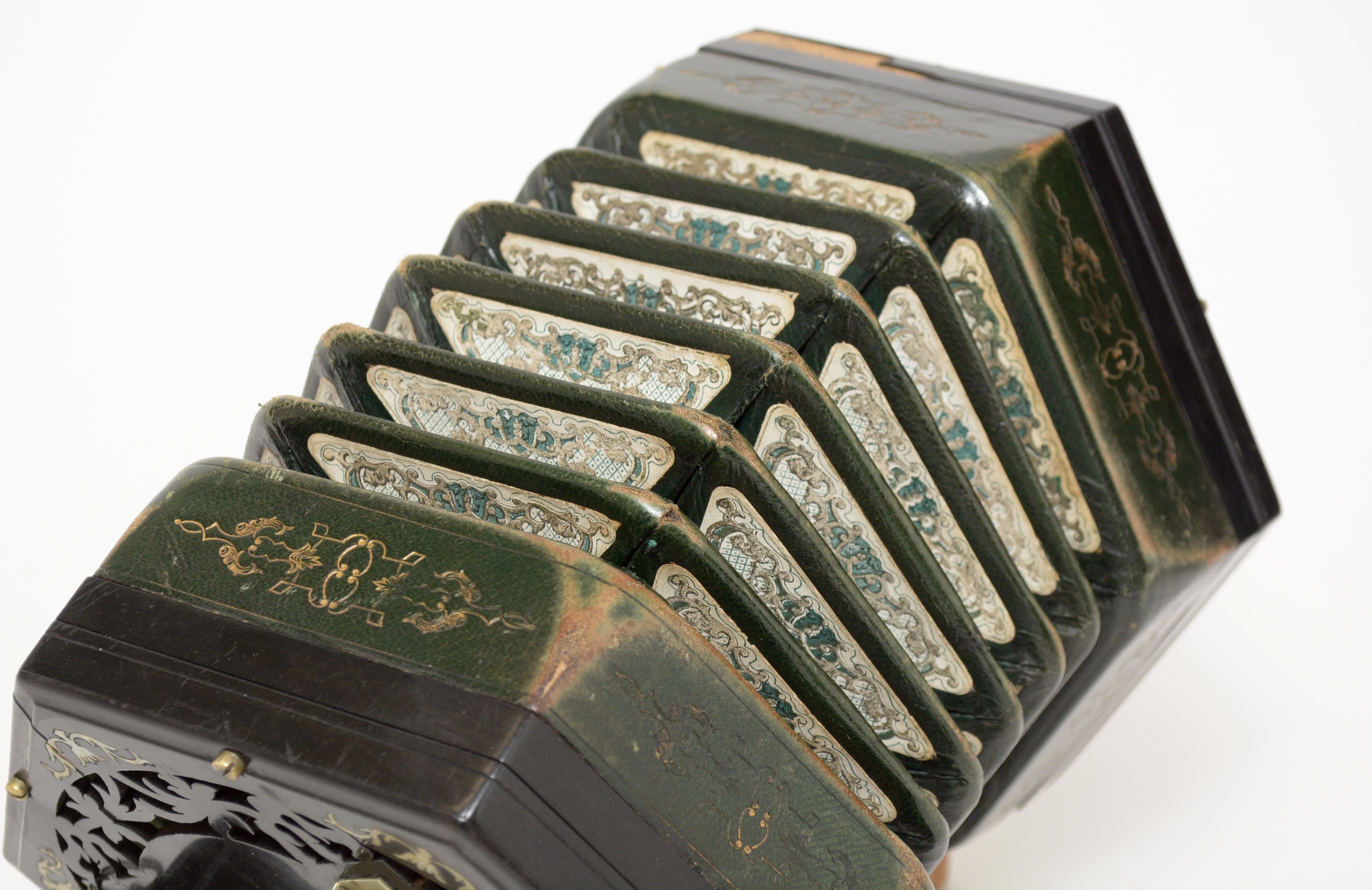 Lot 310 - A 48 button English system concertina