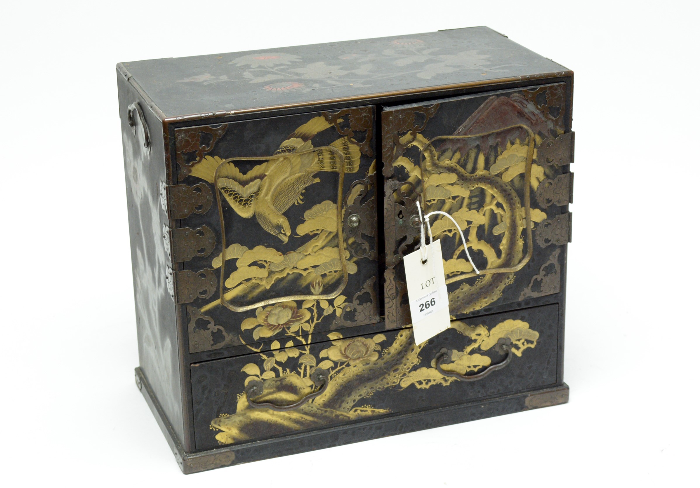 Lot 266 - A Japanese Kodansu table top cabinet