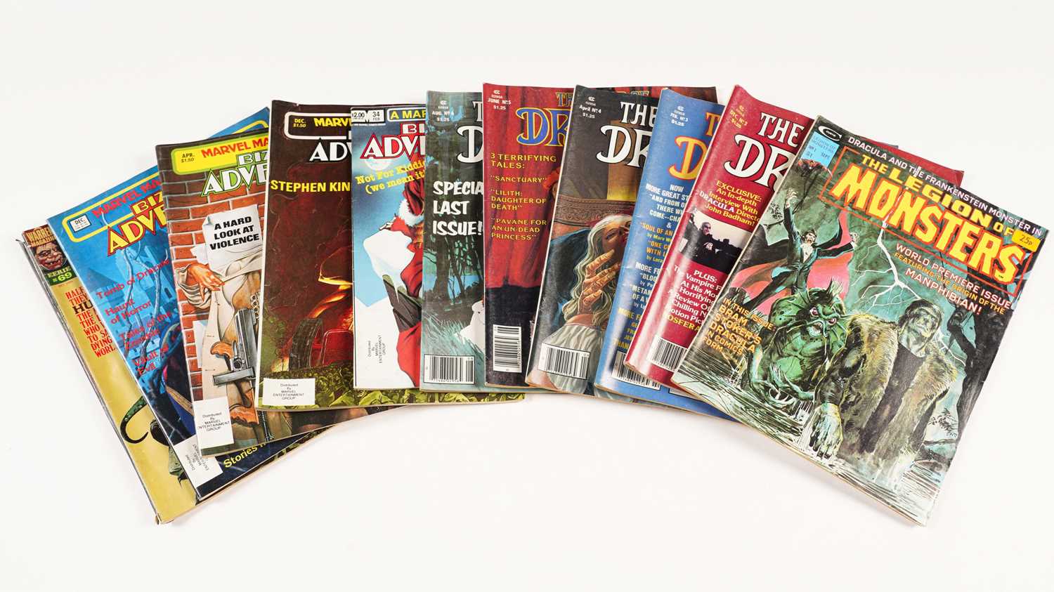 Lot 33 - Monster magazines by Marvel, Curtis and