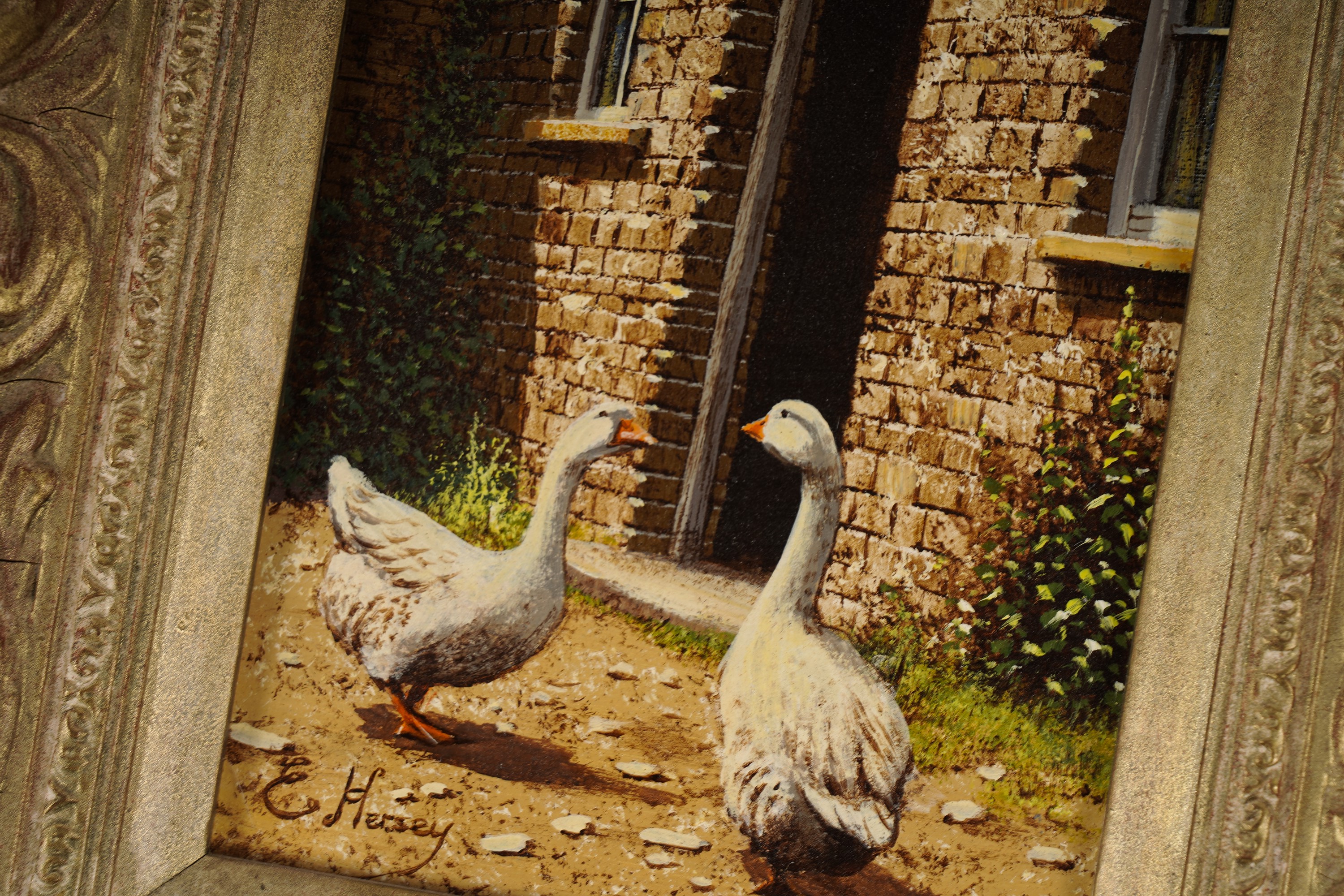 Lot 369 - Edward Hersey - Duck Meet-Cute | oil