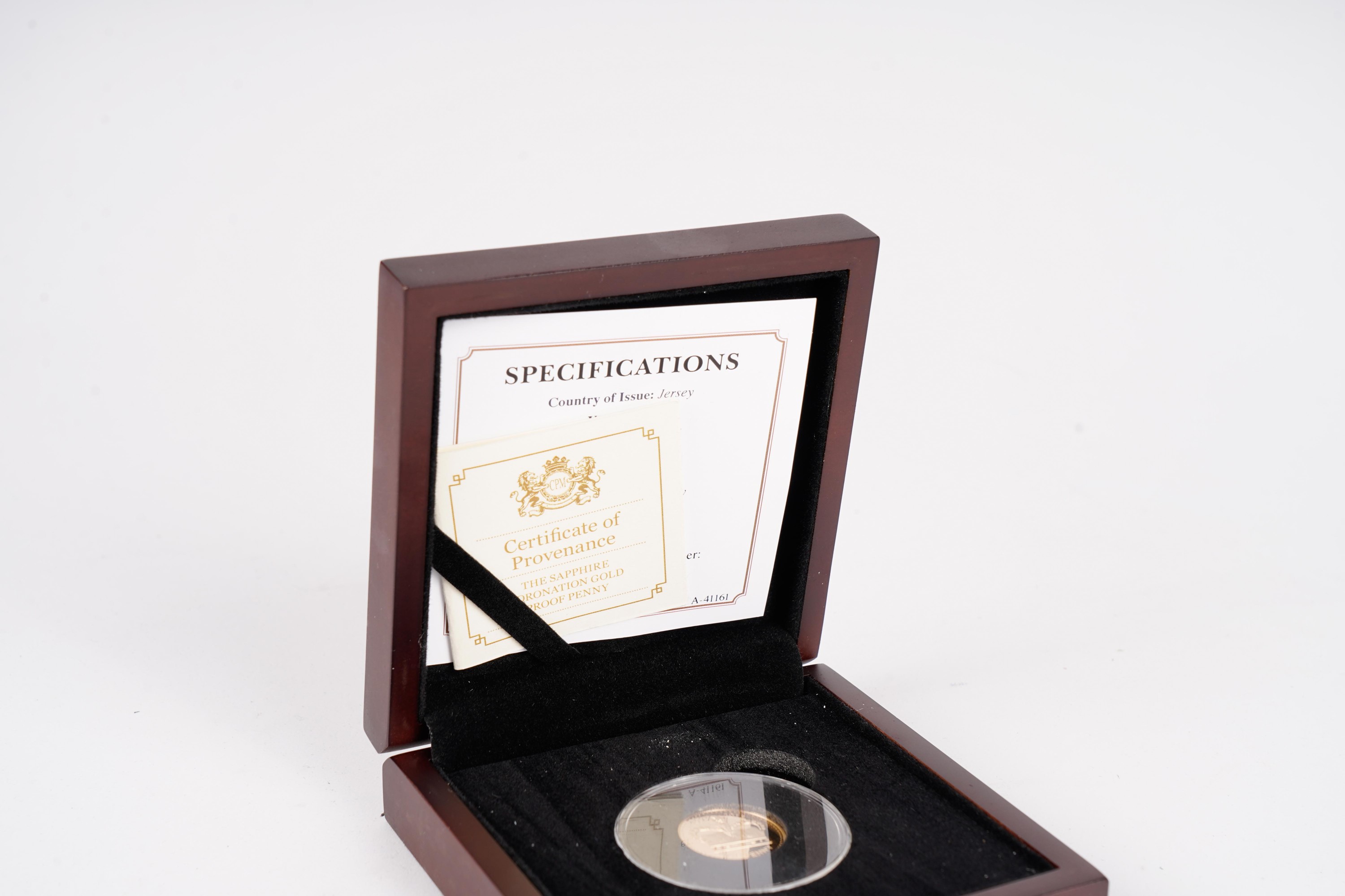 CPN - The Sapphire Coronation gold proof penny - auctions & price archive