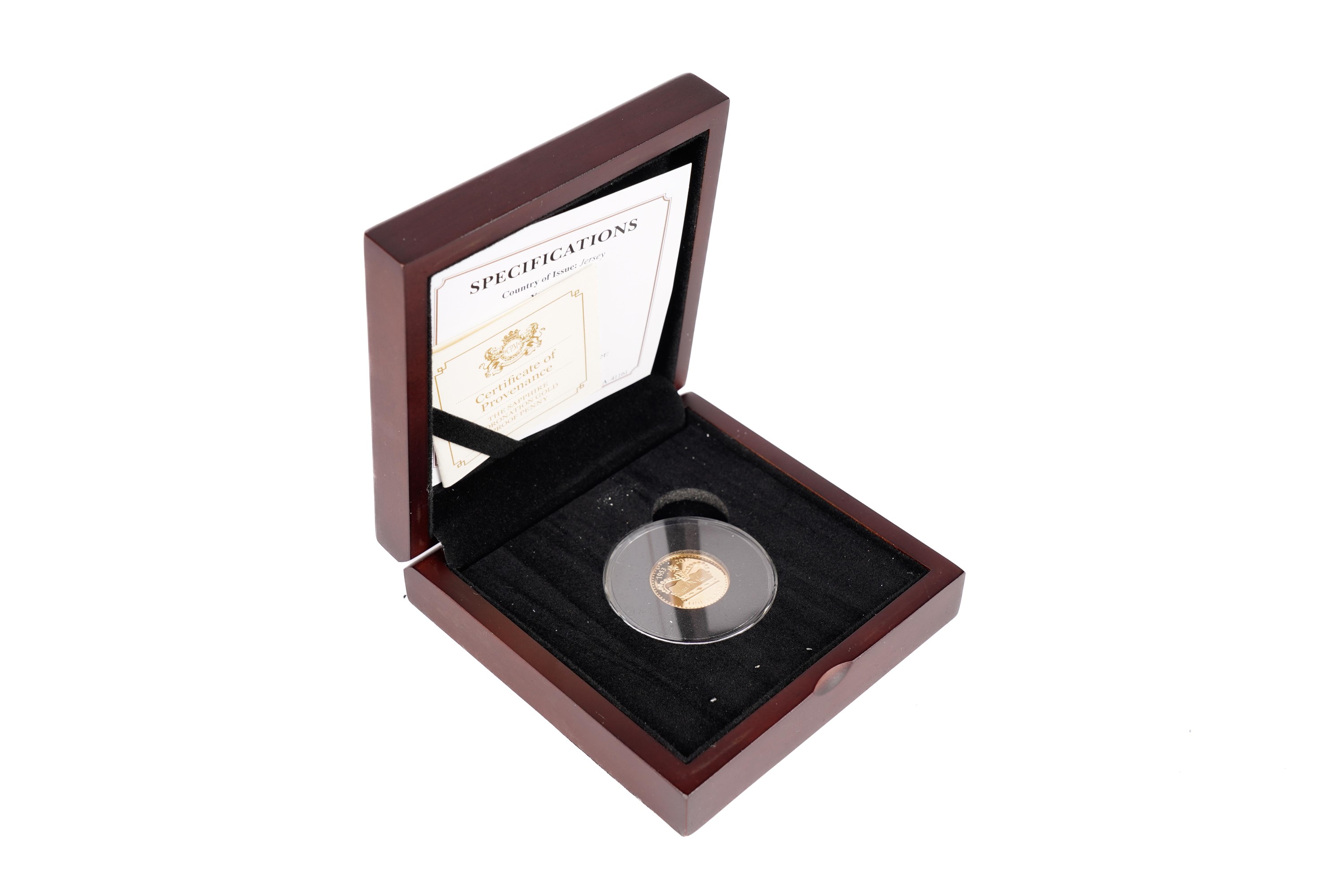 CPN - The Sapphire Coronation gold proof penny - auctions & price archive