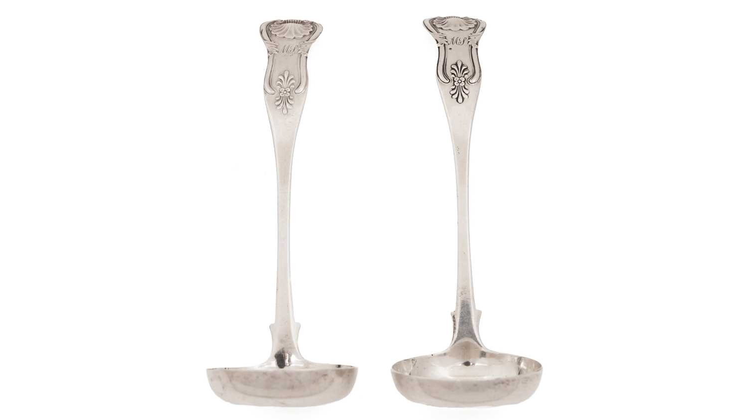 Lot 43 - A pair toddy ladles, possibly by Thomas Dall,