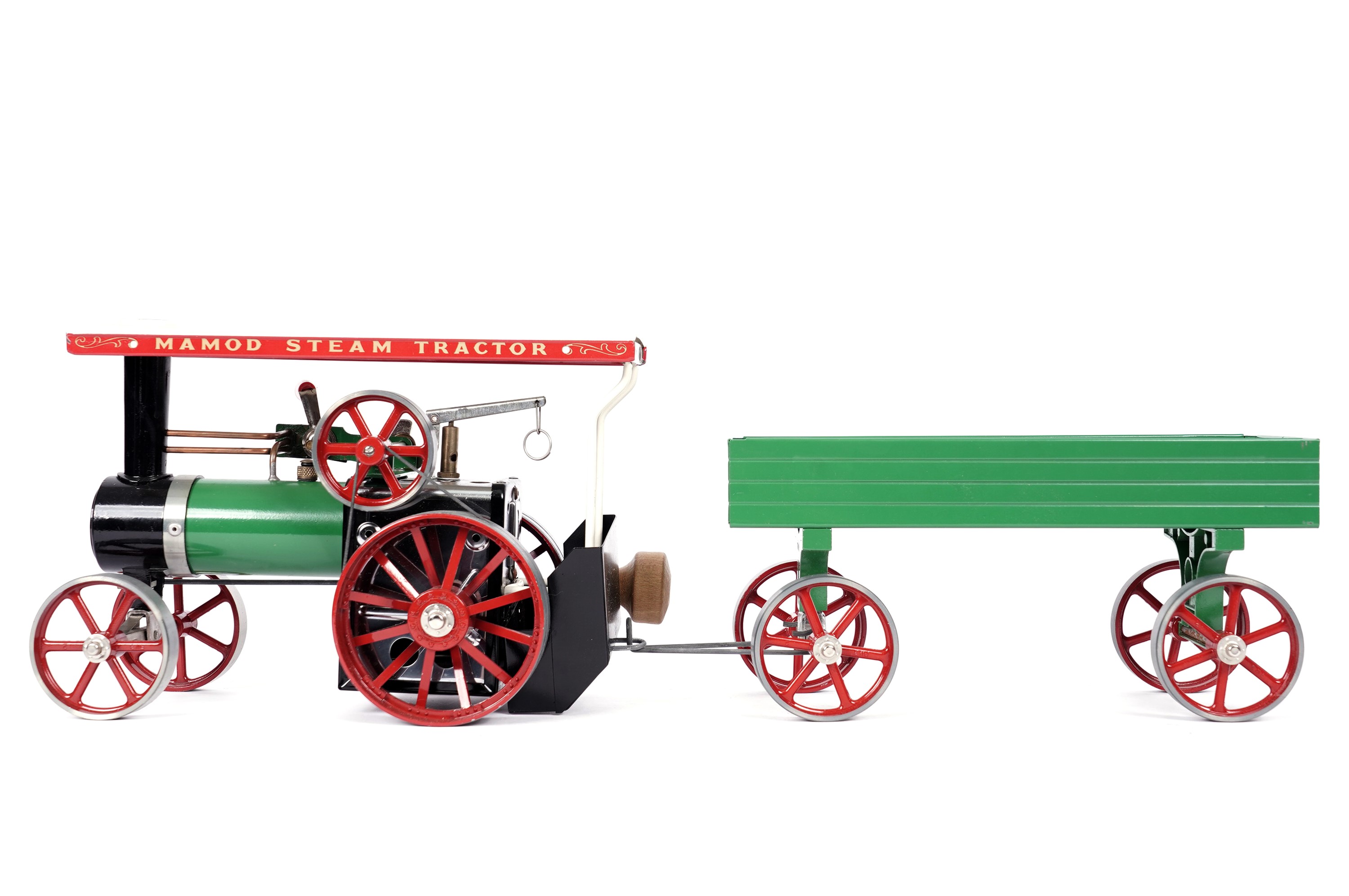 Lot 16 - A Mamod steam tractor; and a Mamod open wagon