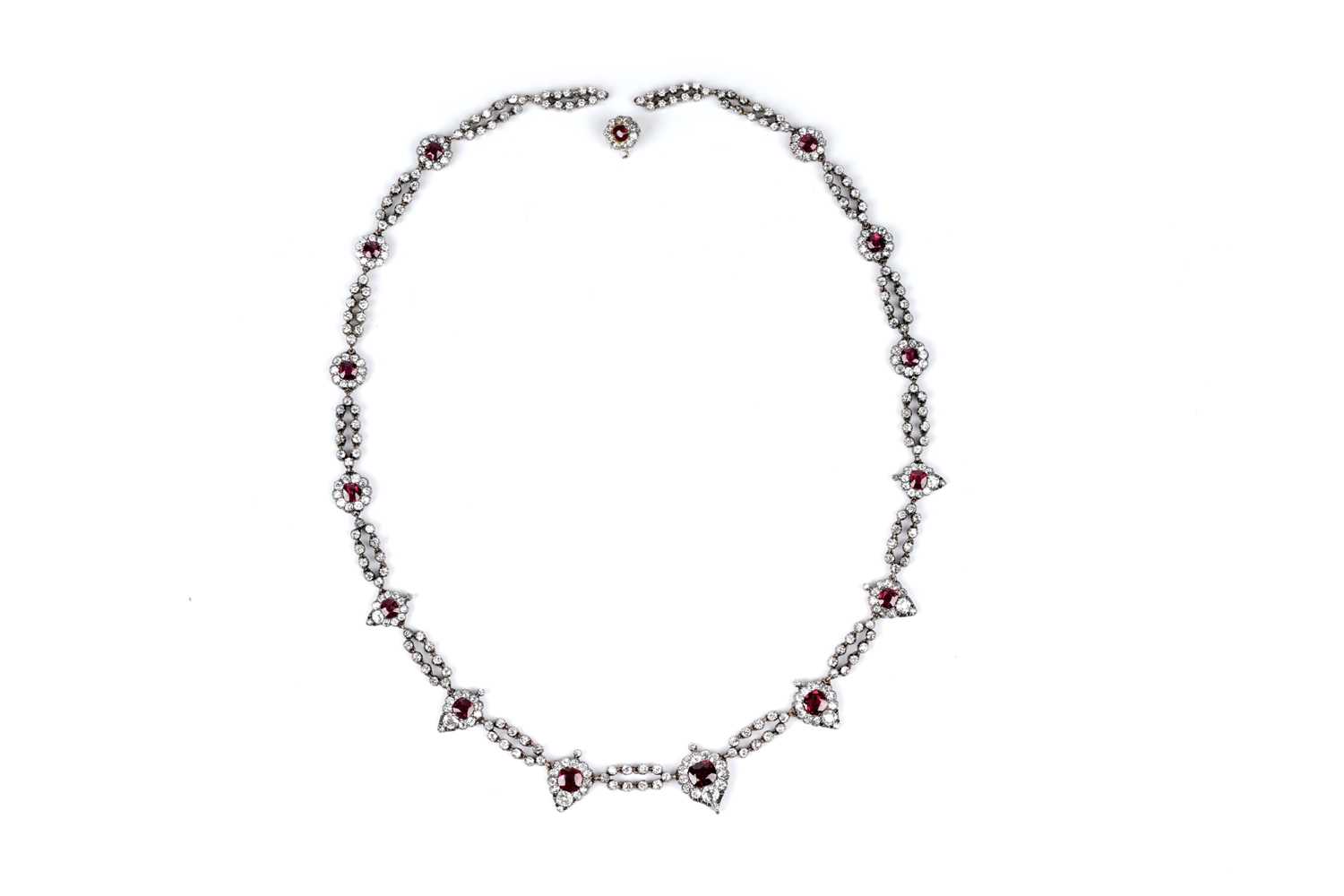 Lot 563 - A fine Victorian ruby and diamond necklace
