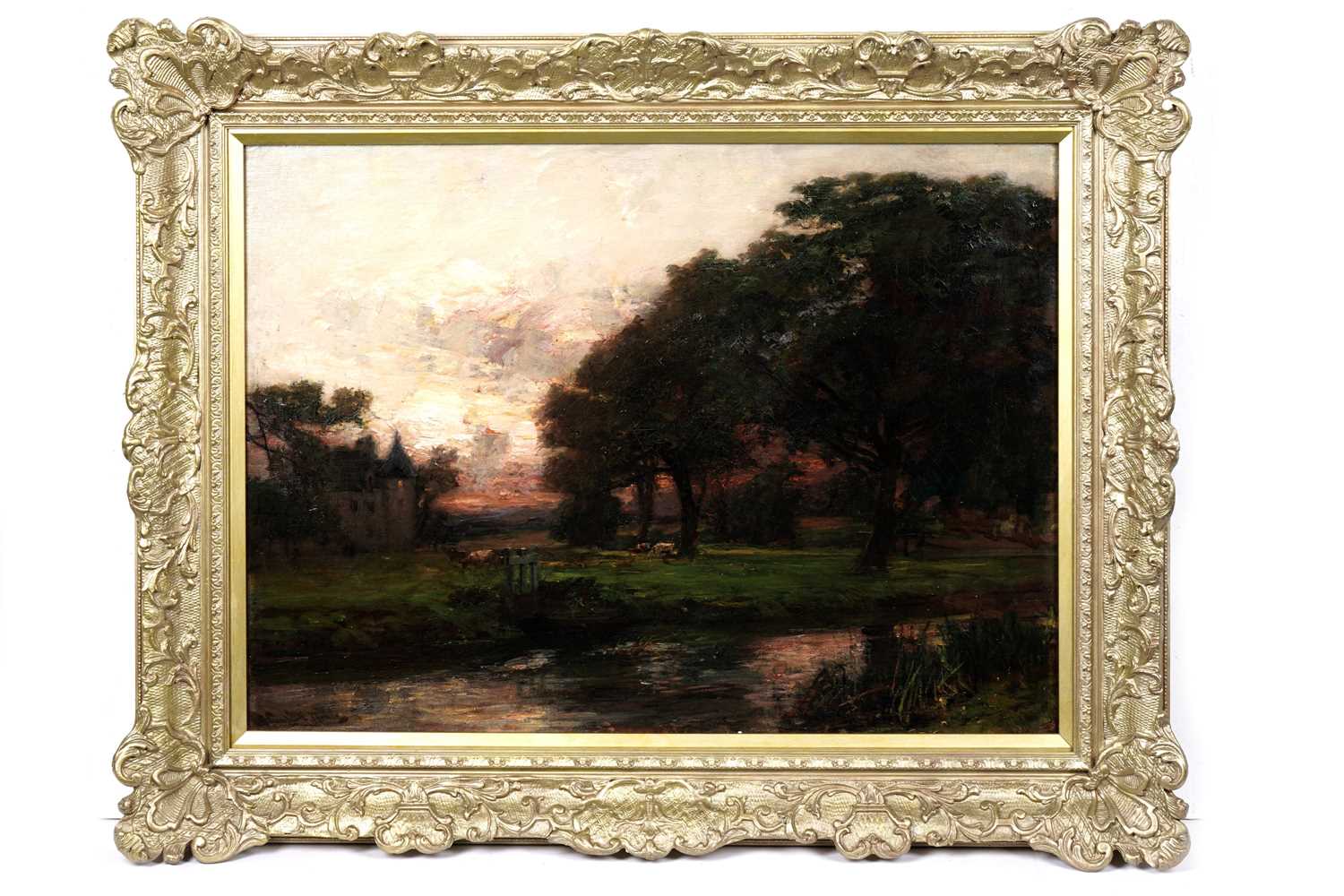 Lot 1051 - James Campbell Noble RSA - Sunset, Gogar
