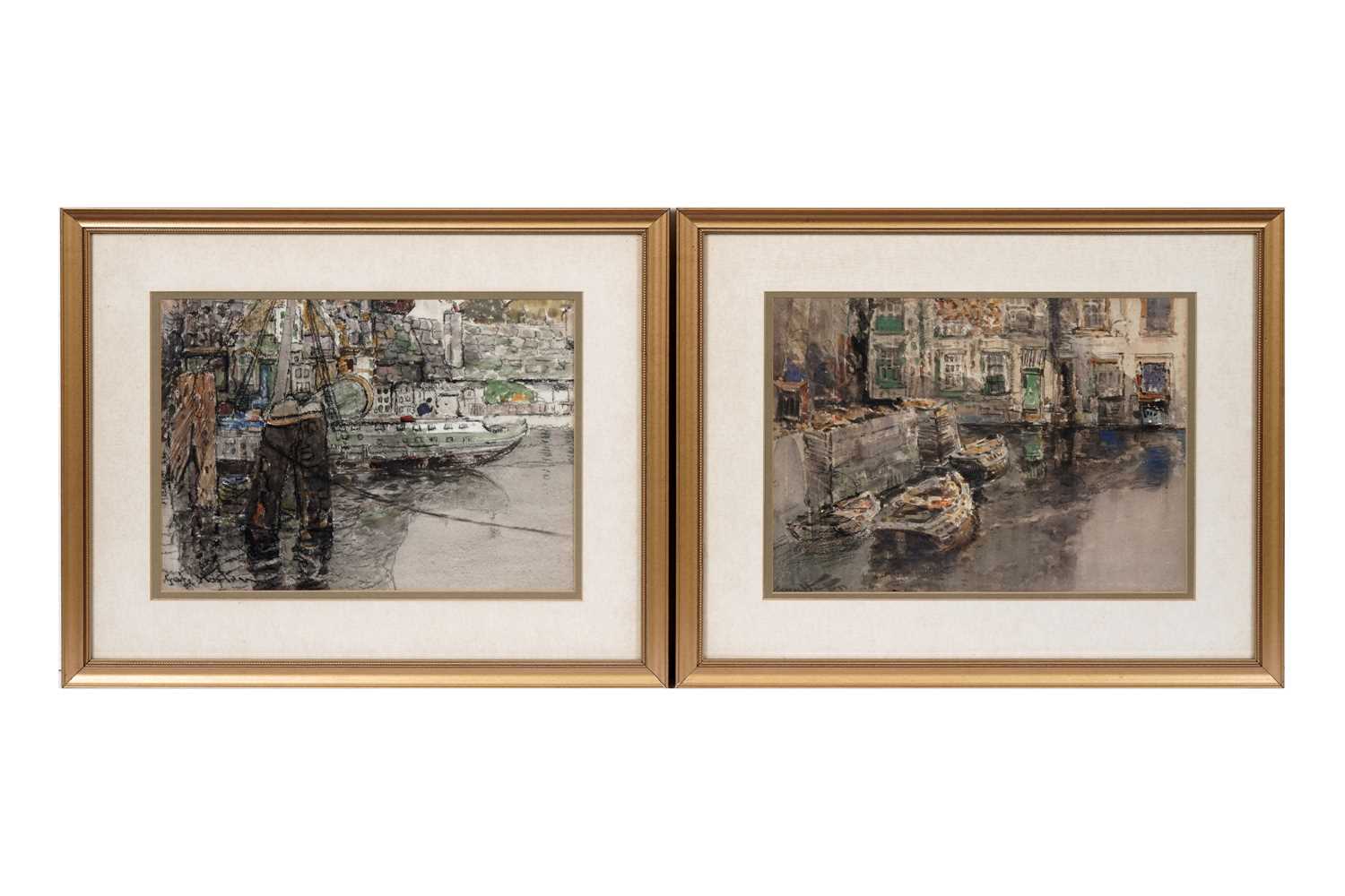 Lot 961 - George Edward Horton - Harbour Scenes