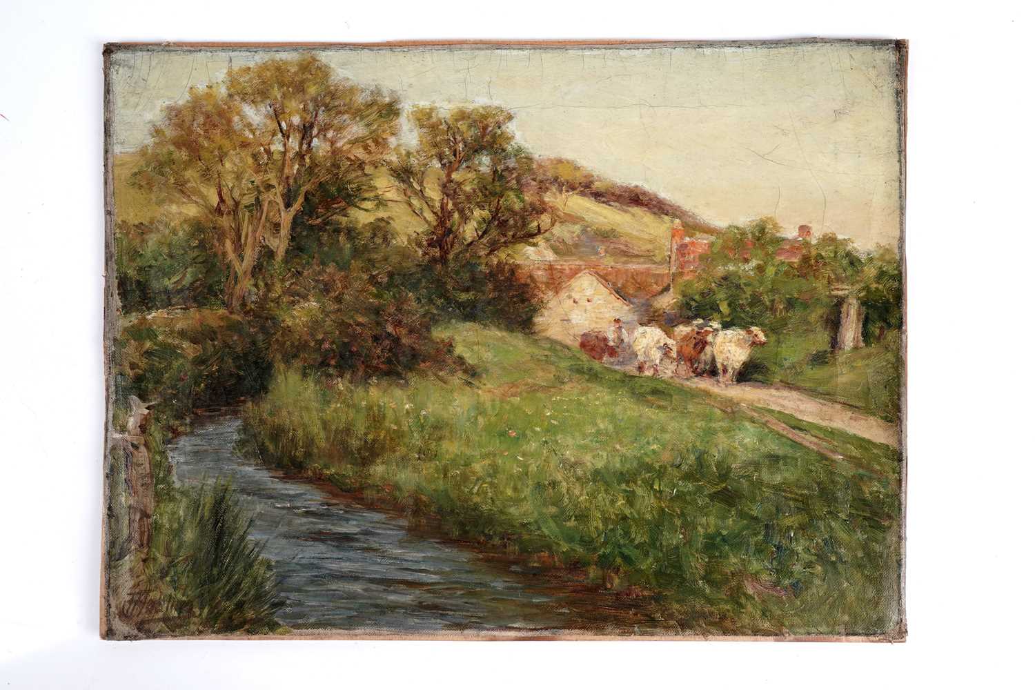 Lot 768 - Robert Jobling - Herding Cattle Out to