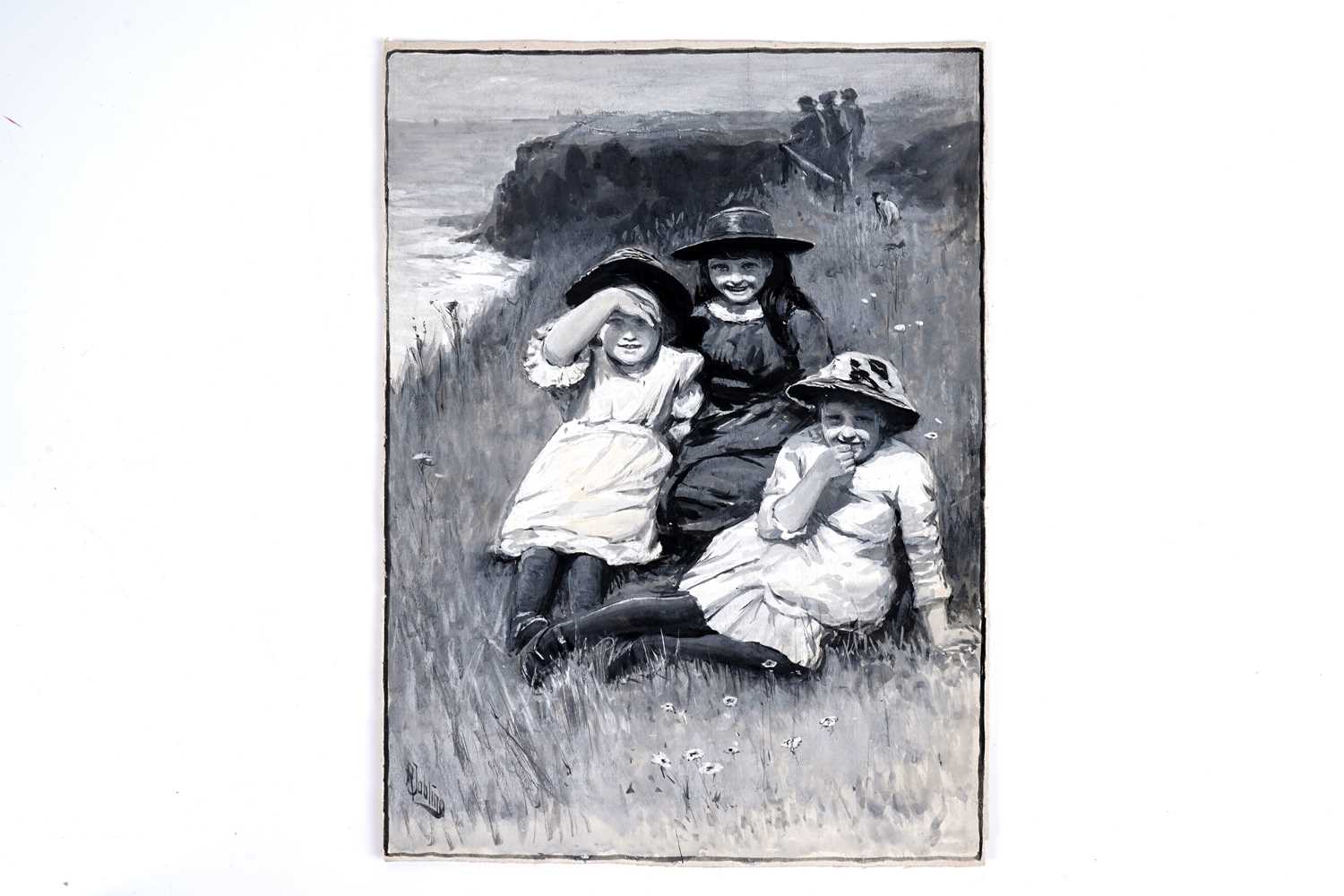 Lot 783 - Robert Jobling - Sisters in Wildflowers,