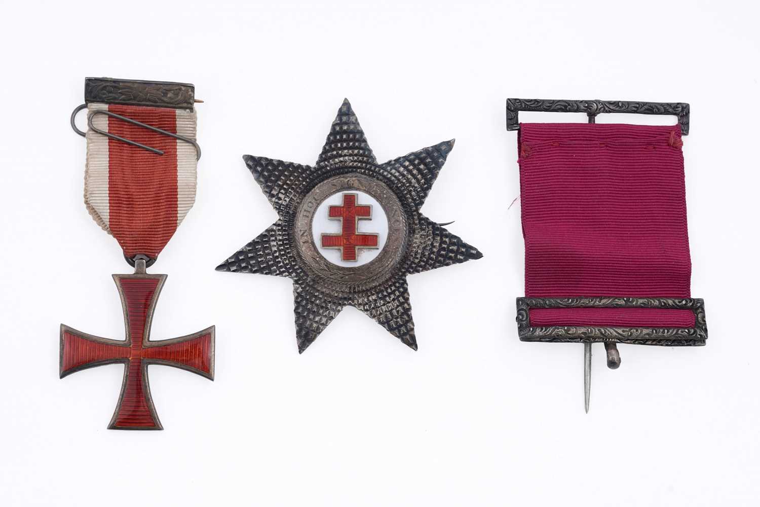 Lot 111 - A Victorian silver Masonic Knights Templar