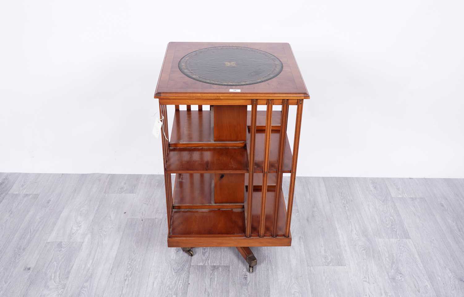 Lot 58 - A 20th Century yew veneered and walnut banded
