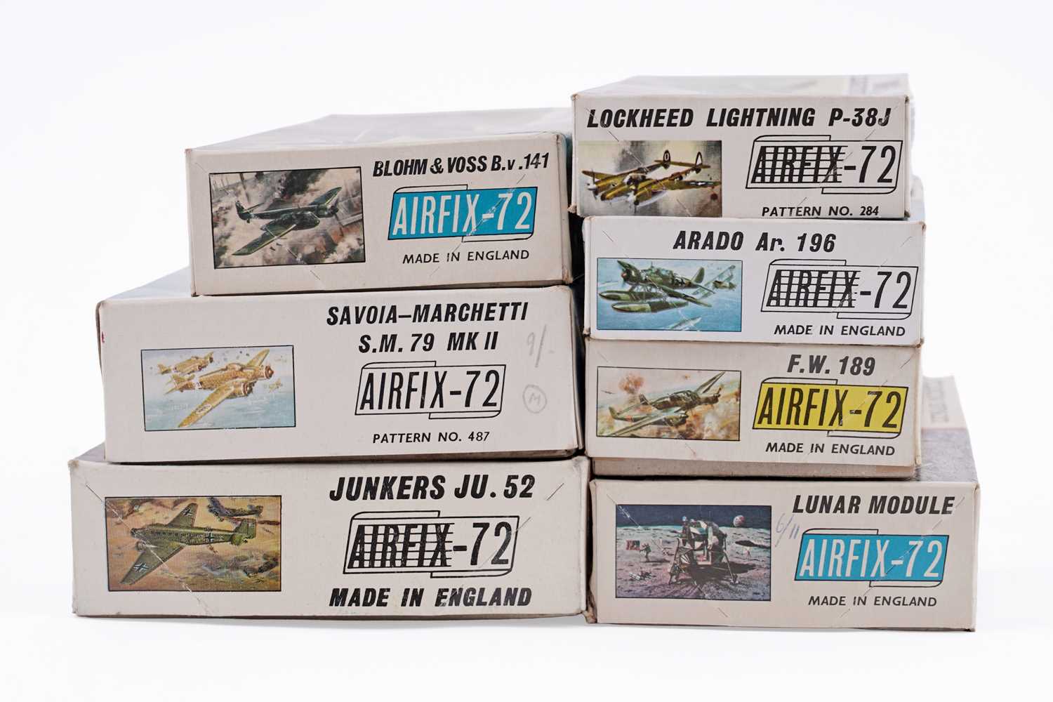 Lot 890 - A collection of seven boxed Airfix ‘Red