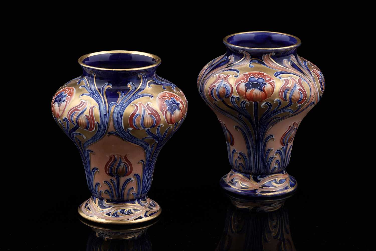 Lot 896 - A pair of James Macintyre & Co Florian ware