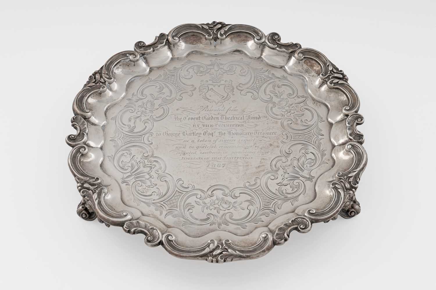 Lot 104 - A Victorian silver salver