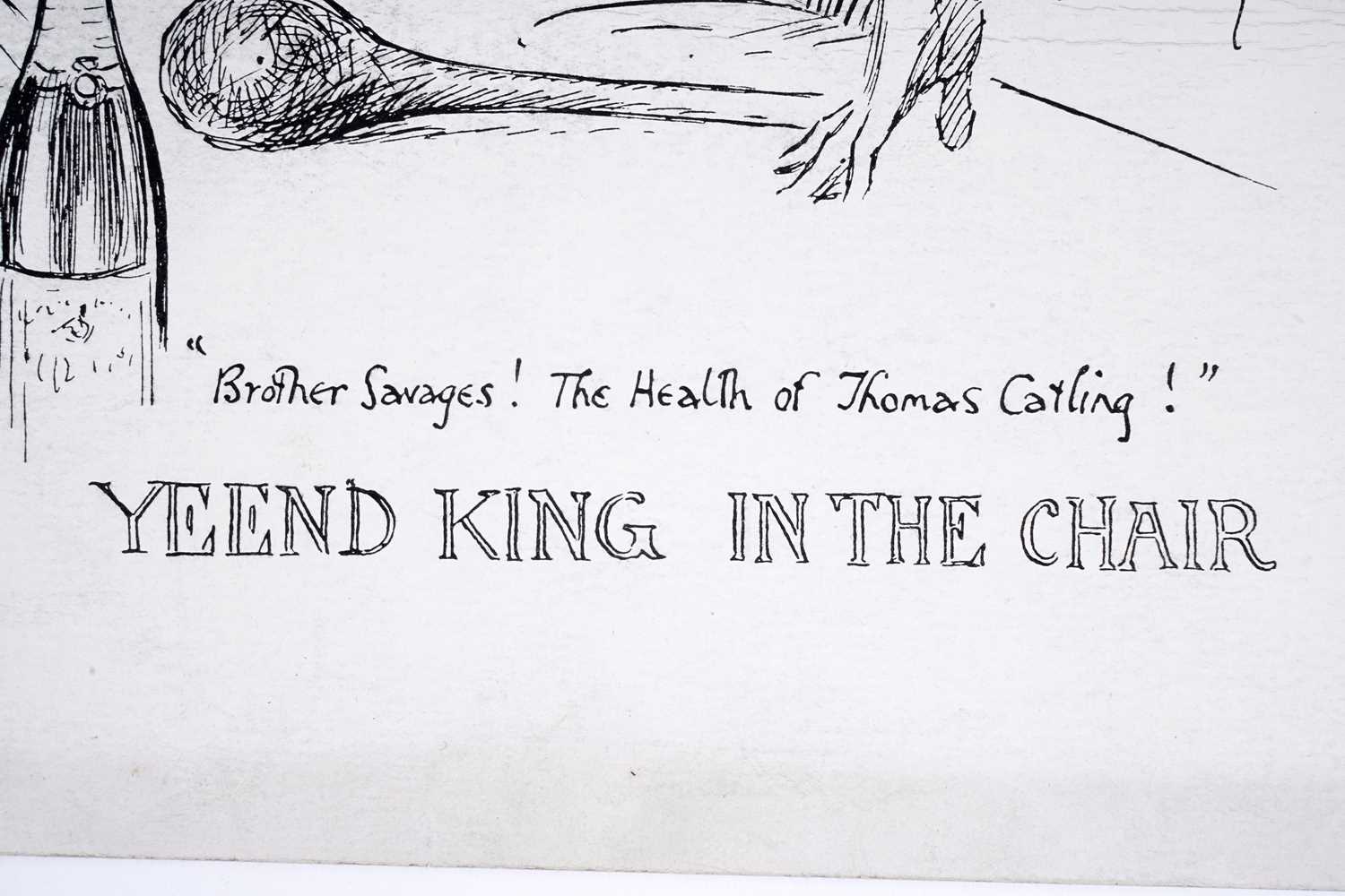 Lot 617 - Lance Thackeray illustrated menu for The