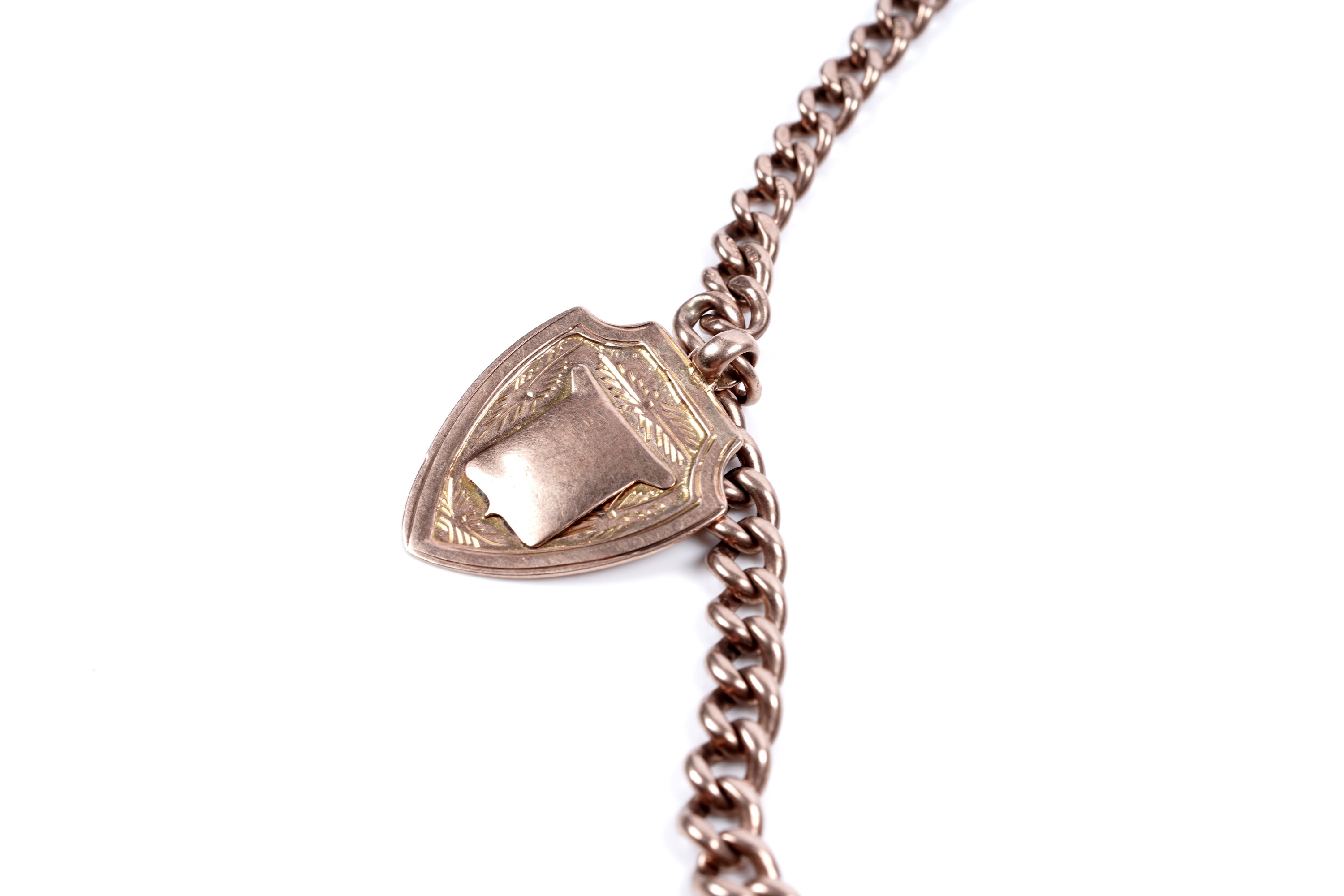 Lot 156 - A 9ct yellow gold watch chain