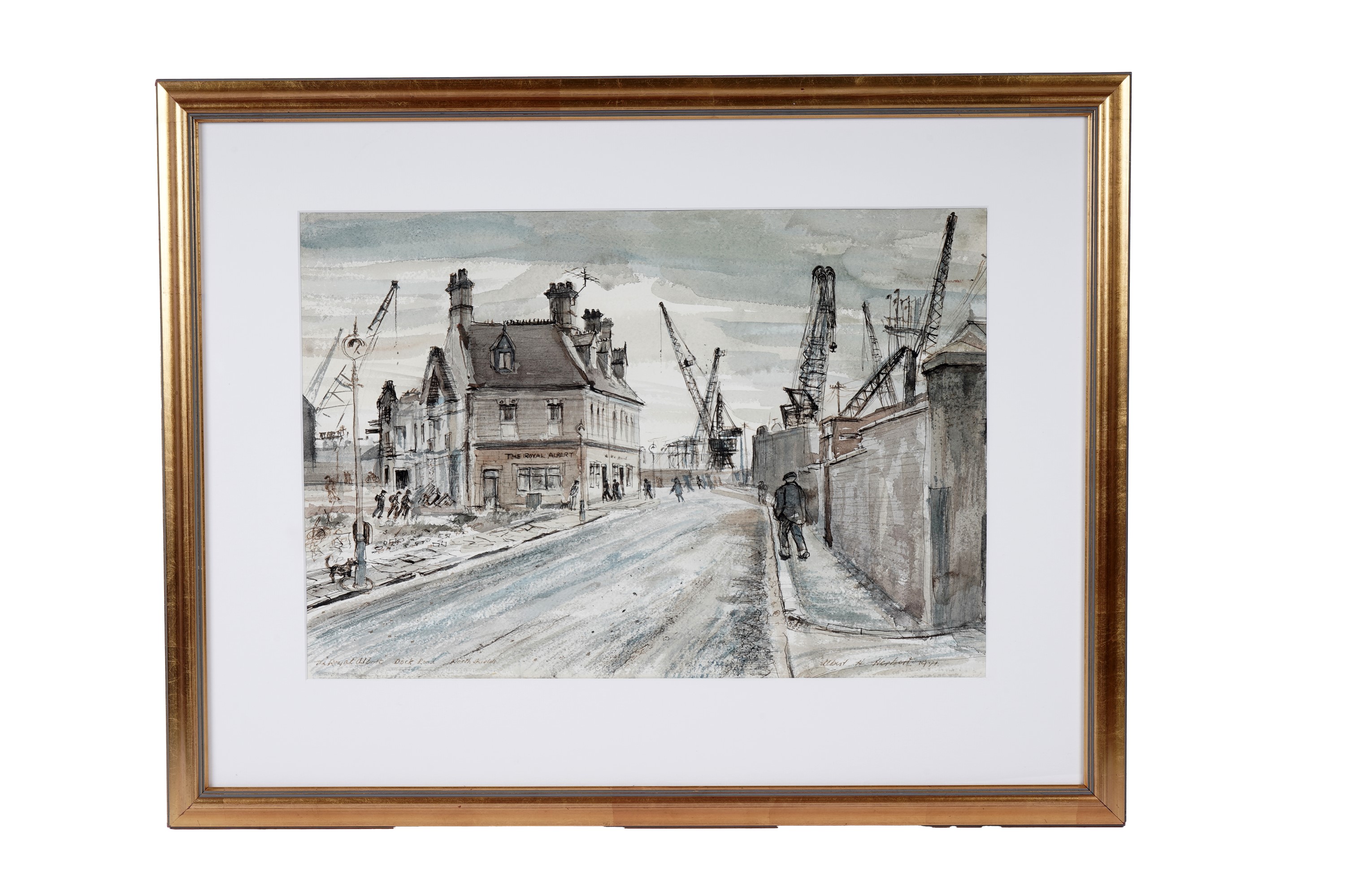 Lot 28 - Albert Henry Herbert - The Royal Albert Dock,
