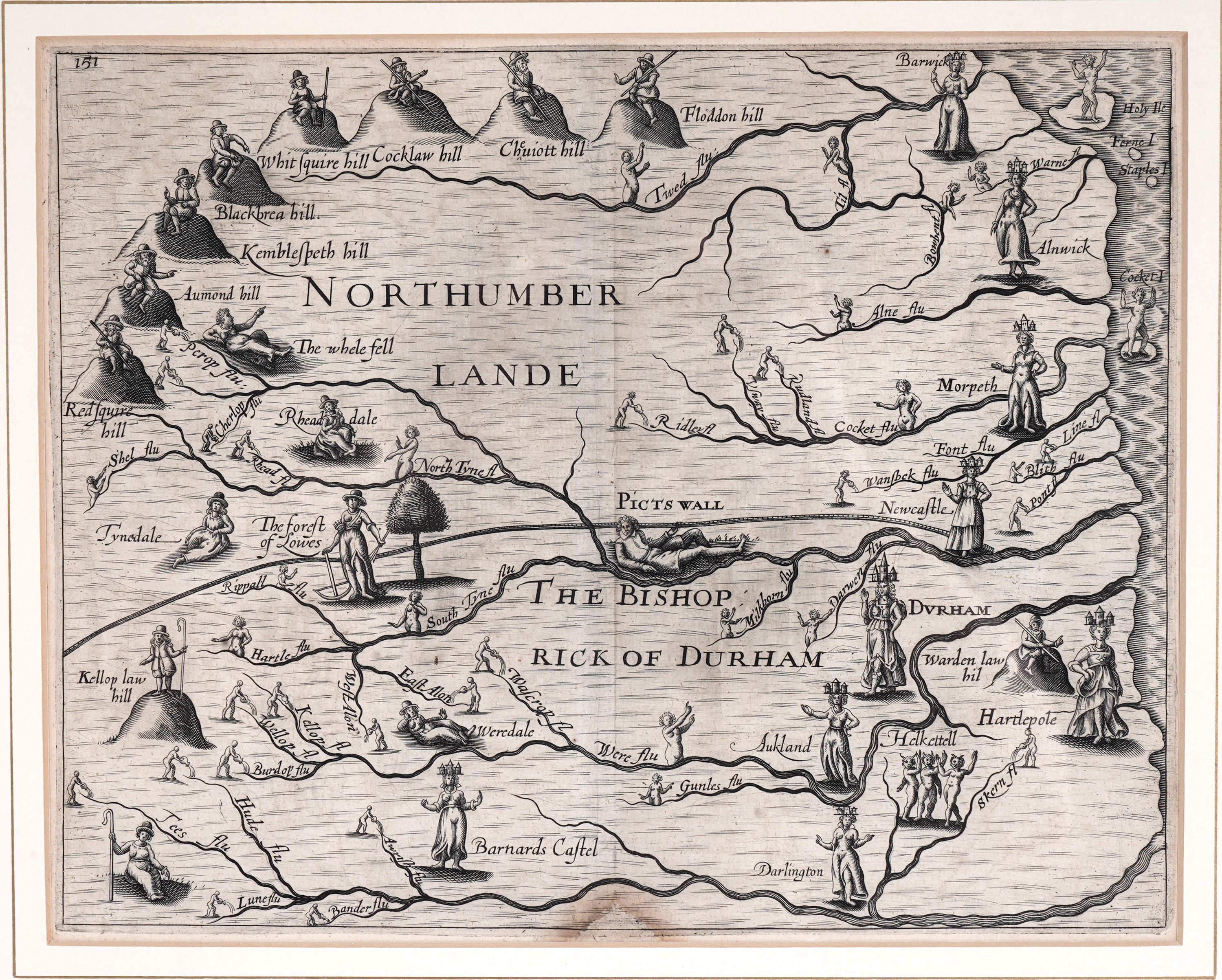 Lot 81 - Three maps of Durham